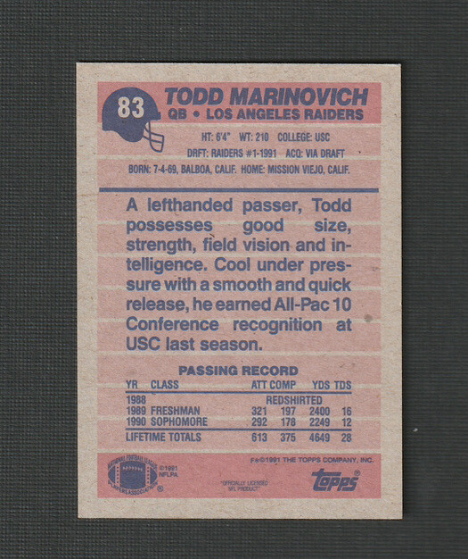 1991 Topps Football Card Dan McGwire Rookie #266 Seattle Seahawks | eBay