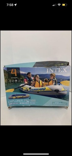 Explorer Pro 400 Intex 4 Person Raft Boat Set With Oars And Pump. Fast ...