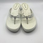 Coloriffics Brooke Sandals Size 11 Off White Smooth Wedge Rhinestone ...
