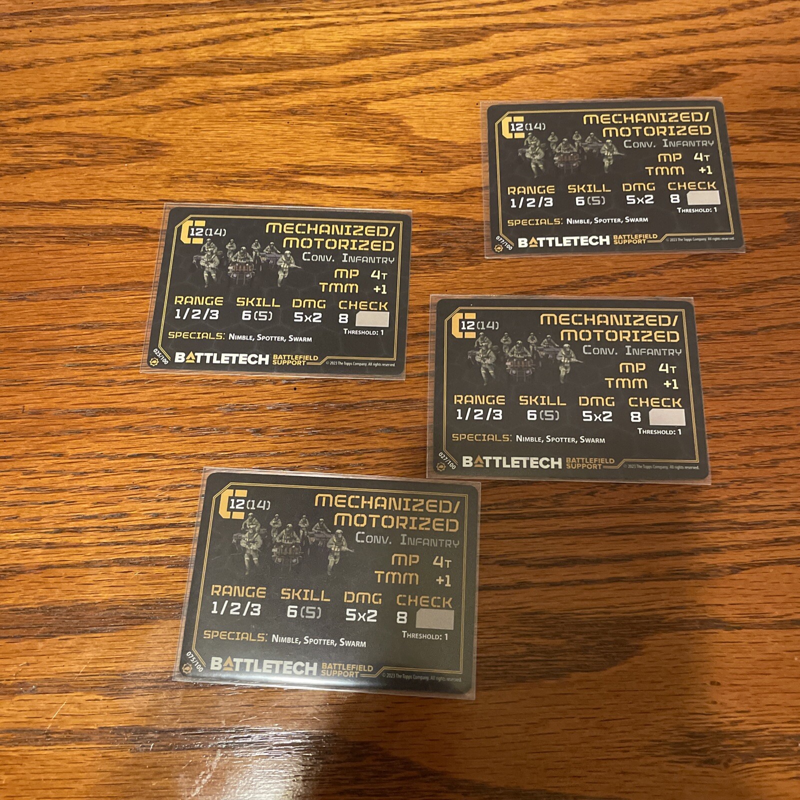 Battletech Mechanized Motorized Infantry Cards | eBay