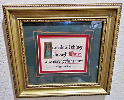 Jonathan Blocher Serigraph ManuScripture Philippians 4:13 Signed ...