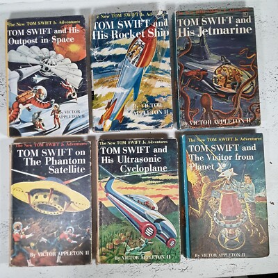Lot 6 Tom Swift Jr Adventures Vintage 50s/60s Matte HC Victor Appleton ...