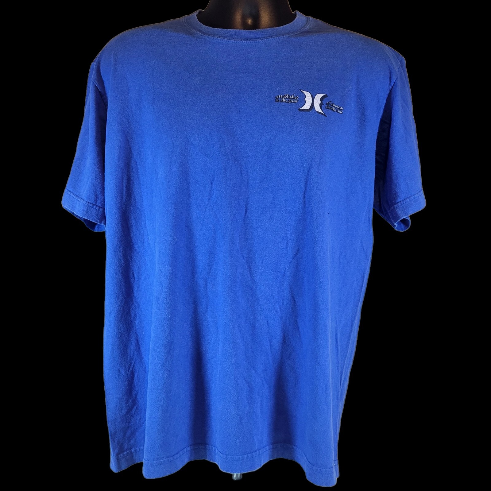 Men’s Hurley CO. Navy Blue Crew Neck T-Shirt Short Sl… - Gem