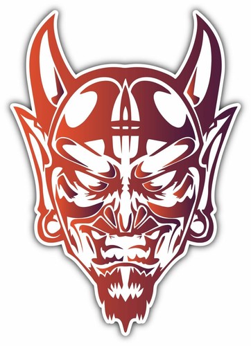 Devil Satan Face Evil Demon Lucifer 666 Car Bumper Vinyl Sticker Decal ...