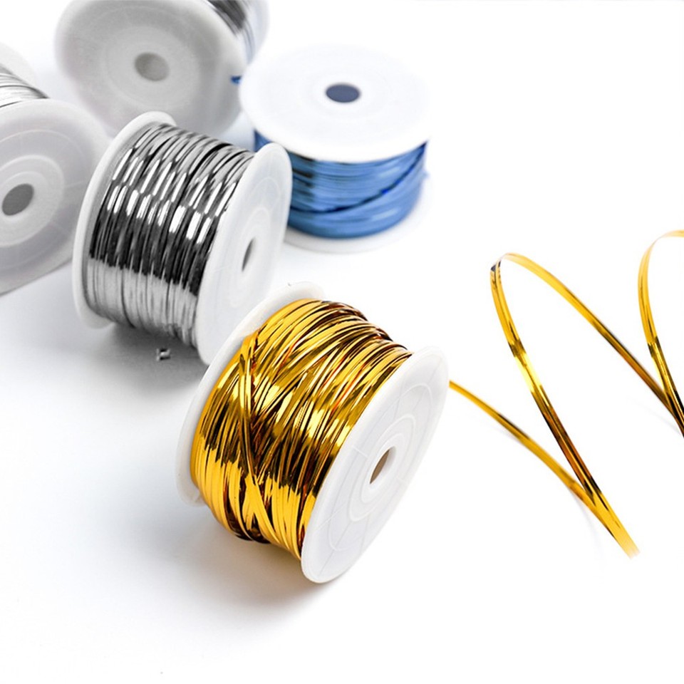 2 Rolls Candy Bag Ties Metallic Wire Twist Ties Reusable Candy Bag Ties ...