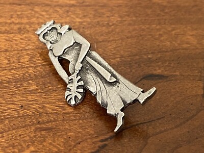 VINTAGE WOMAN BROOCH Signed METZKE FIGURAL PIN COSTUME JEWELRY | eBay