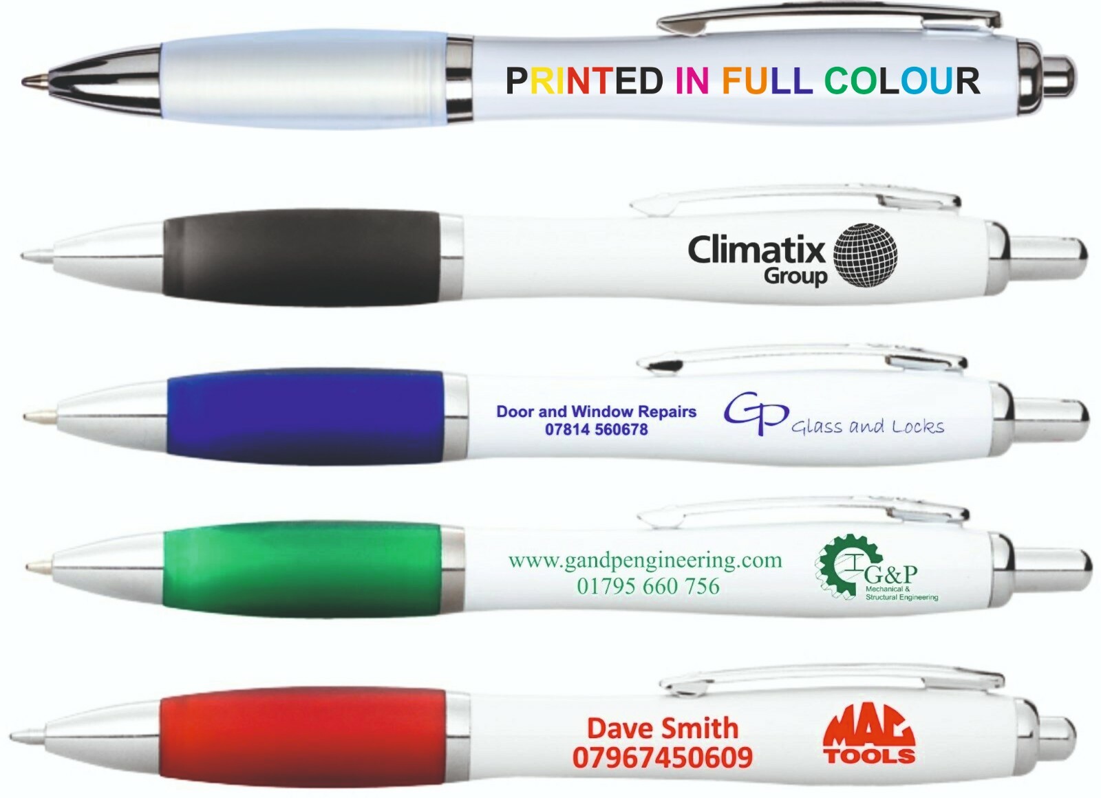 Personalised Printed Pens, Promotional, Budget, Custom with Full Colour ...