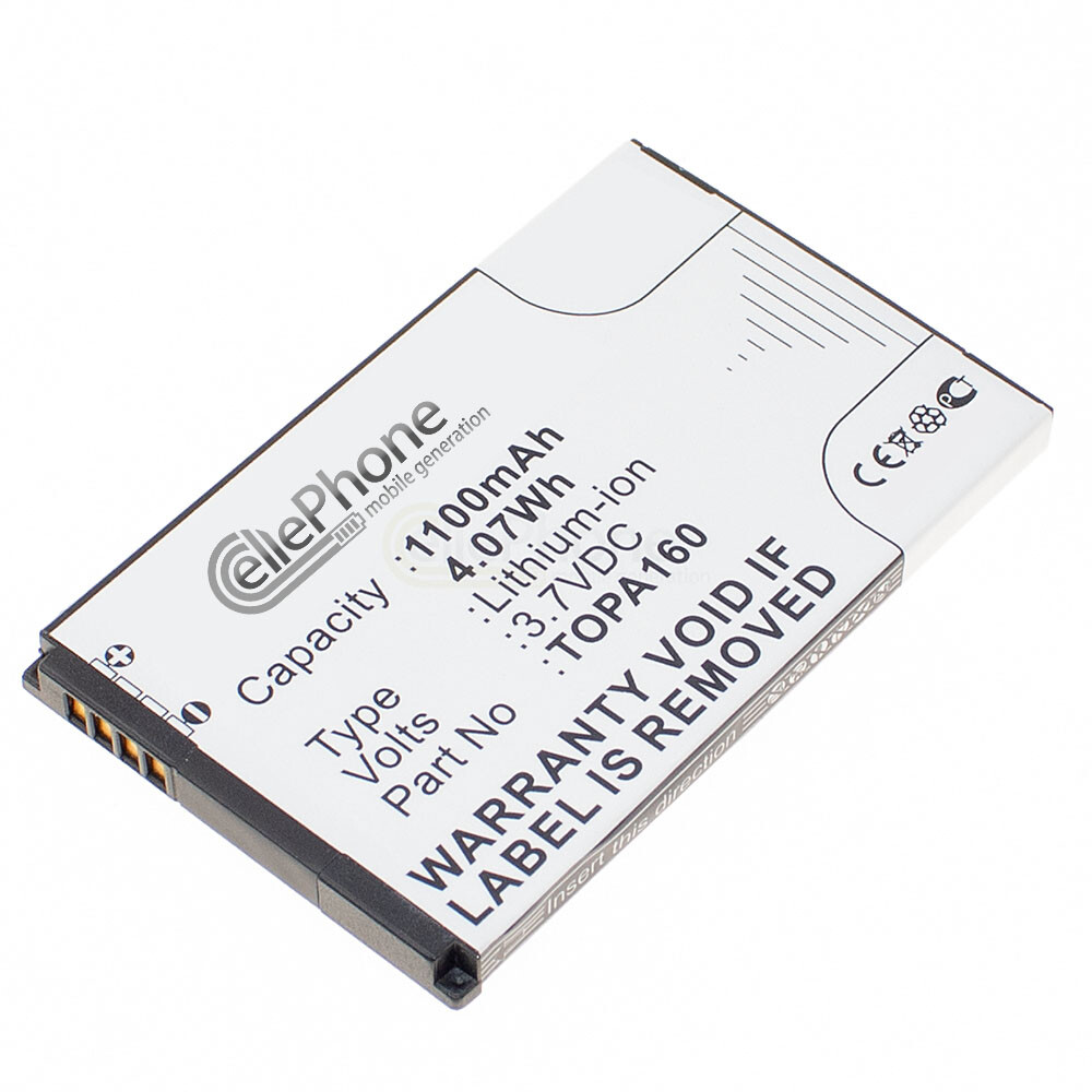 3,7V Akku Li-Ion für HTC T3333 T5353 T5388 Tatto Topaz 100 210 Touch 2 ...