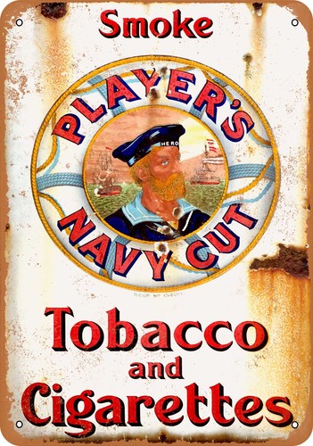 METAL SIGN - Player's Tobacco and Cigarettes - Vintage Look ...