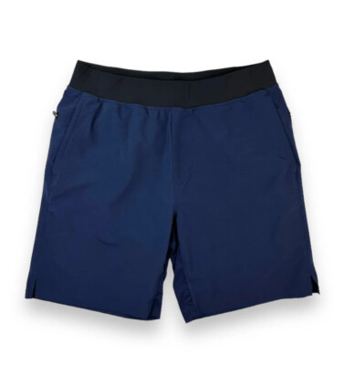 Fabletics Lined Running Athletic Shorts Navy Blue Mens Large • MINT ...