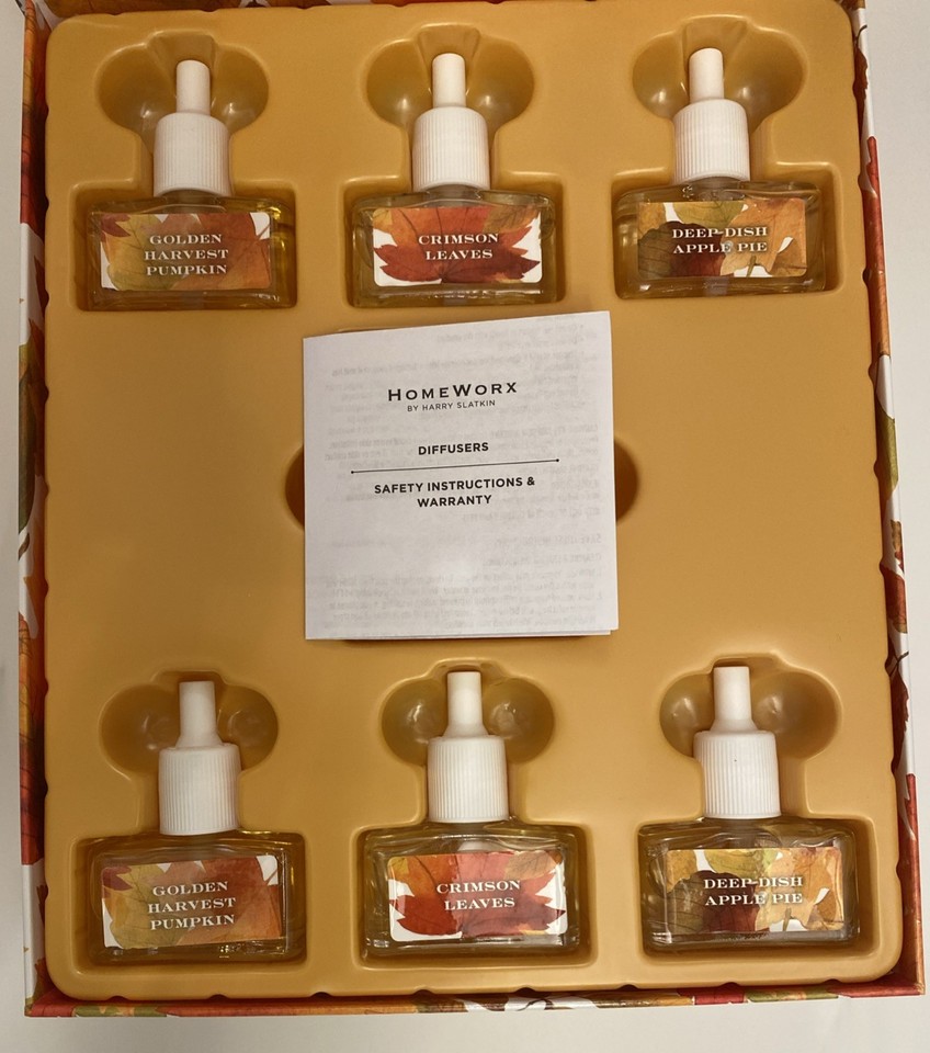 HomeWorx by Harry Slatkin Diffuser LEAVES Set Plug-In + w/ 6 ...