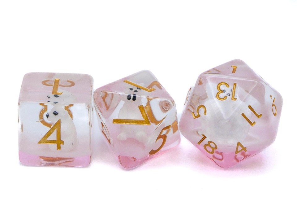 Polar Bear Resin DnD Dice Set: 7 Piece Arctic RPG Dice | eBay