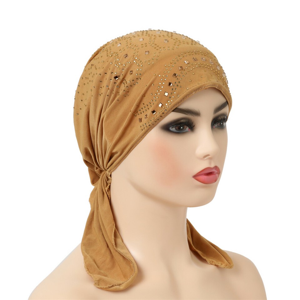 Muslim Women Hats Turban Bonnet Cancer Chemo Caps Indian Beanie Islamic ...