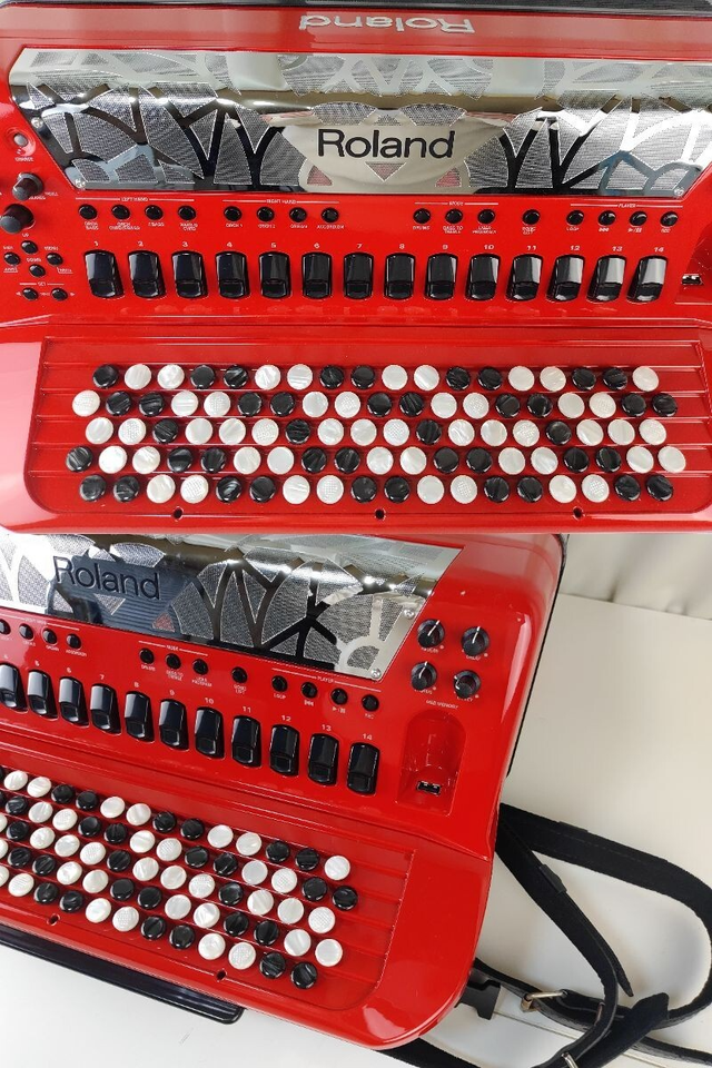 Roland FR-8XB RD Electronic Button Accordion RED Working Confirmed | eBay