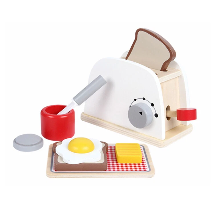 Wooden Toy Toaster With Play Food Pretend Play Open Ended, 50% OFF
