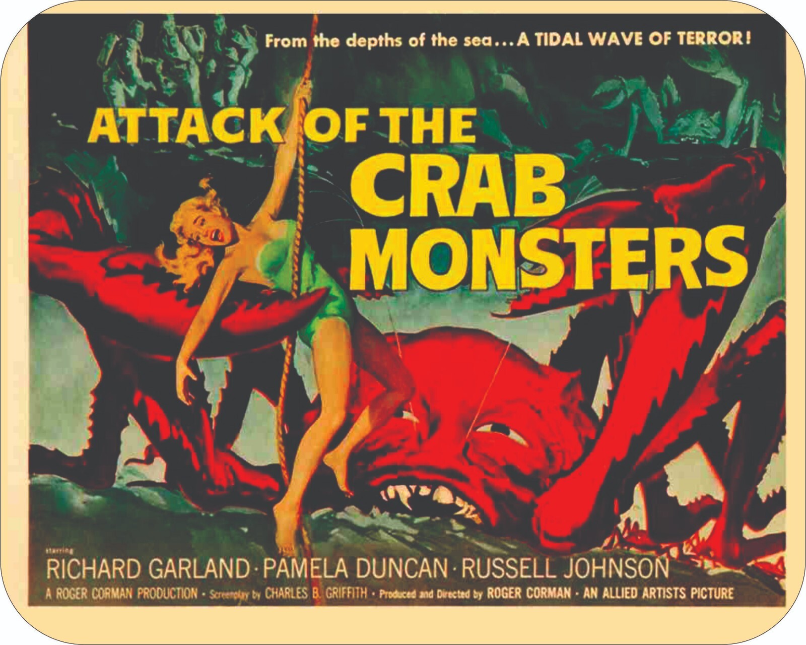 Attack of the Crab Monster 7 x 9 Mouse Pad Vintage Horror Film 1950s | eBay