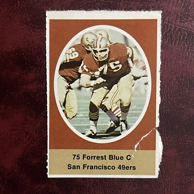 1972 Sunoco NFL Action Set FORREST BLUE ROOKIE Stamp SAN FRANCISCO ...