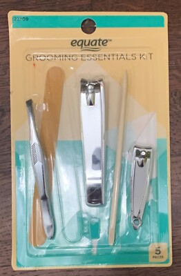 Equate Beauty 5 Piece Manicure Grooming Essentials Kit Nail Care NEW in ...