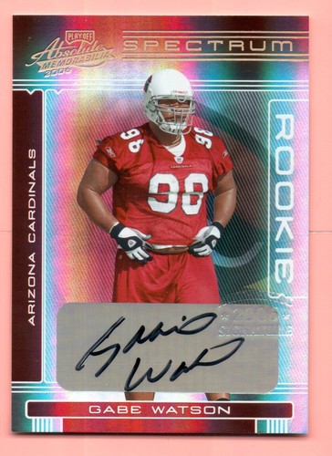 GABE WATSON 2006 Absolute Memorabilia Spectrum Gold #182 S#44/50 | eBay