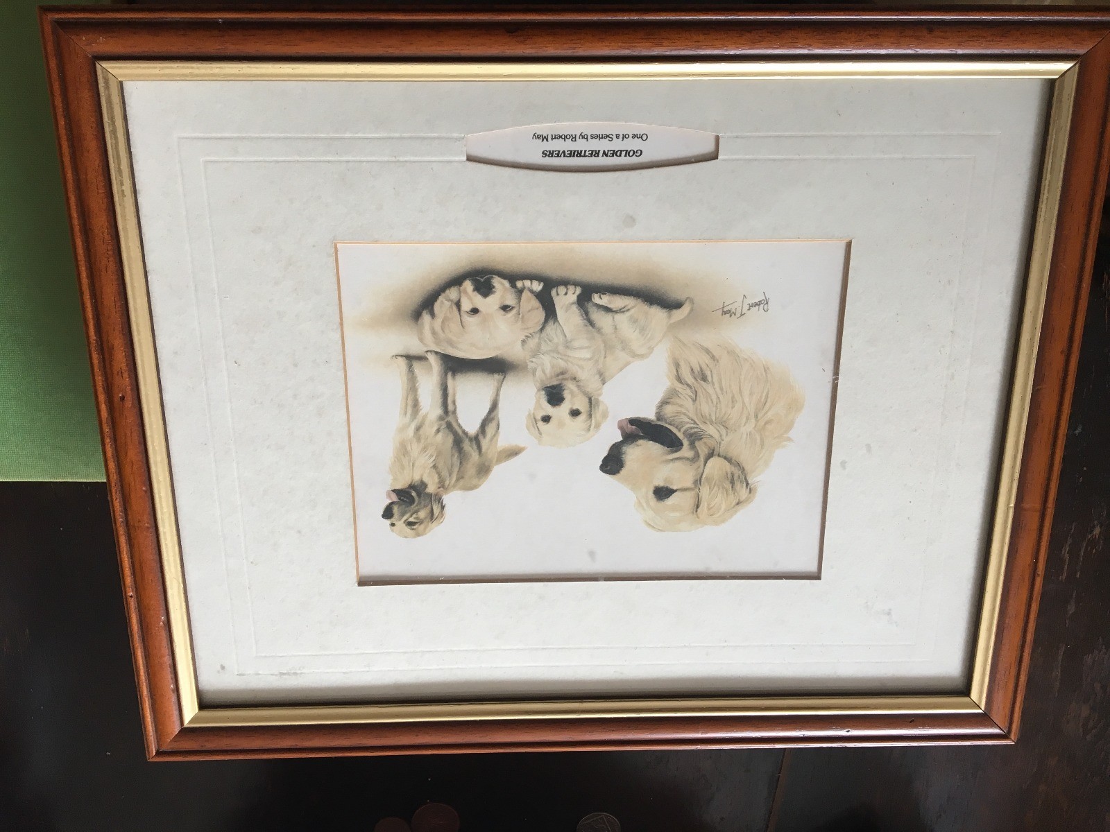 Old English Sheepdogs, by Robert J.May Signed Framed Glass Fronted ...
