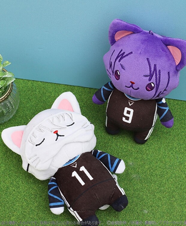 Movic Blue Lock with Cat Blindfold Action Figures Keychain Genuine ...