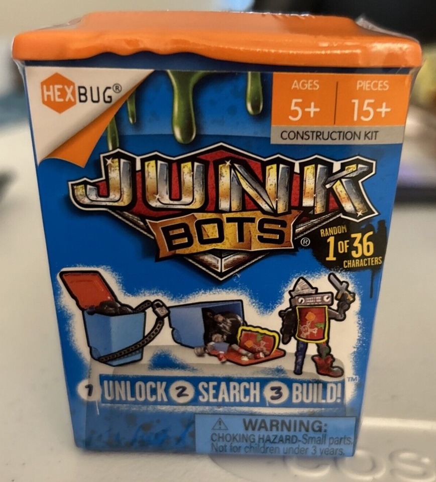 HEXBUG JUNK BOTS Trash Bin Assortment Kit Surprise Toys New Sealed ...