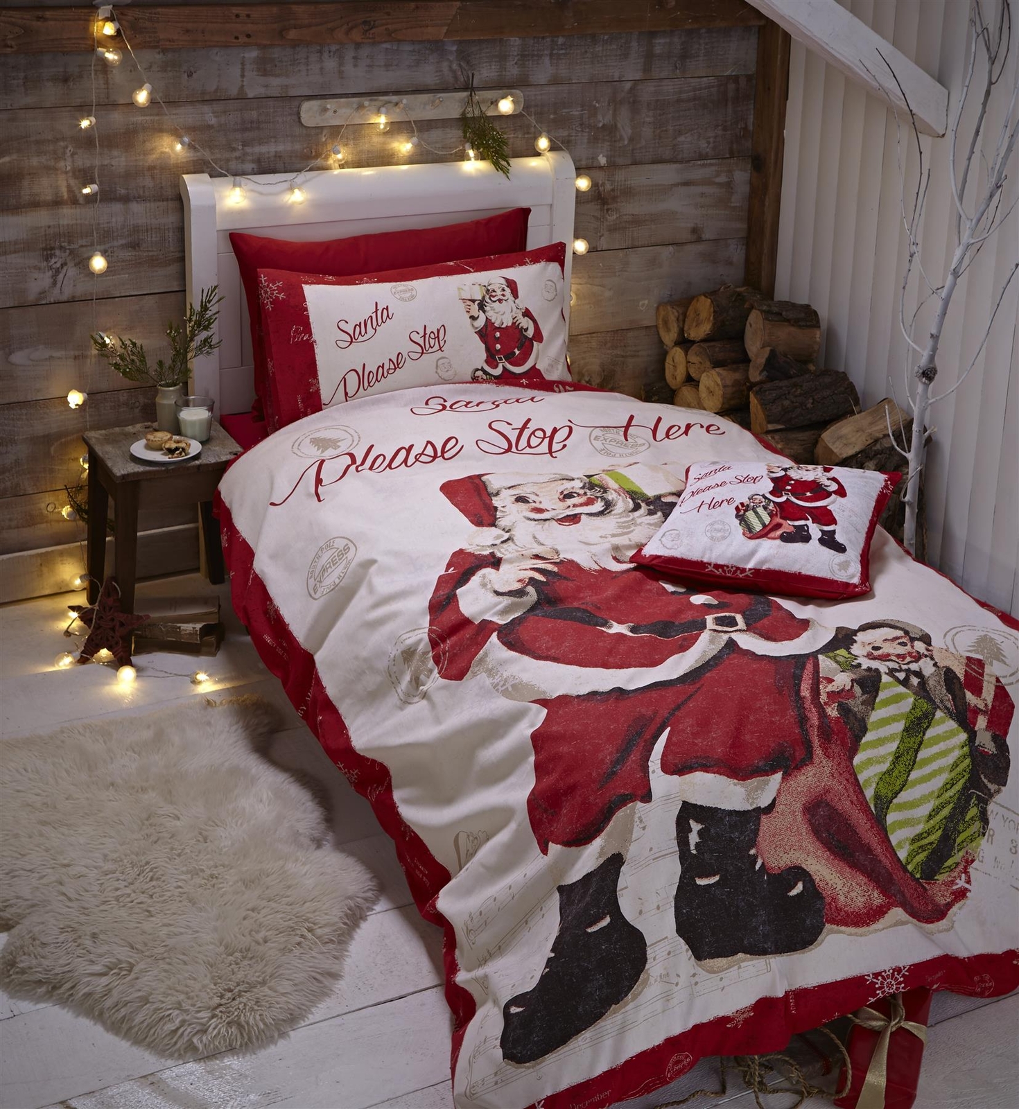 Christmas Xmas Bedding Children's Duvet Cover Sets Bed Set Festive ...