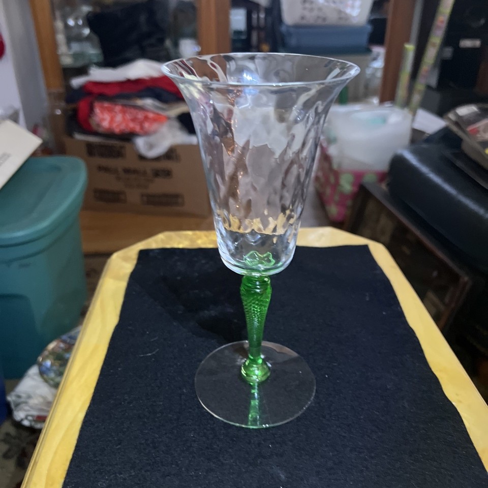 8” Uranium Stemmed Water Goblet | eBay