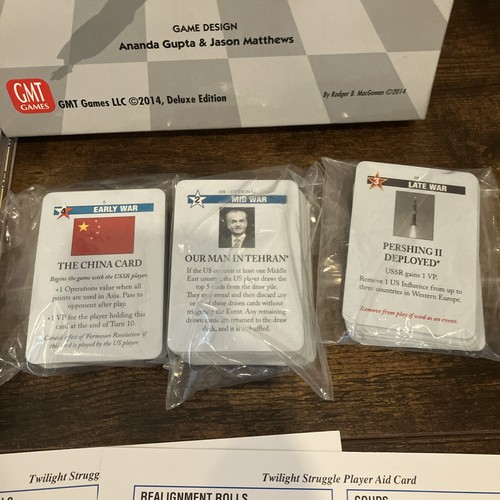 GMT Games Twilight Struggle Deluxe Edition Complete Set 2014 by Rodger ...