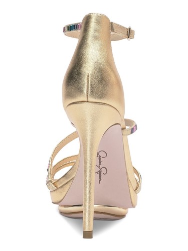 JESSICA SIMPSON Womens Gold 1" Platform Embla Stiletto Heeled Sandal 9. ...