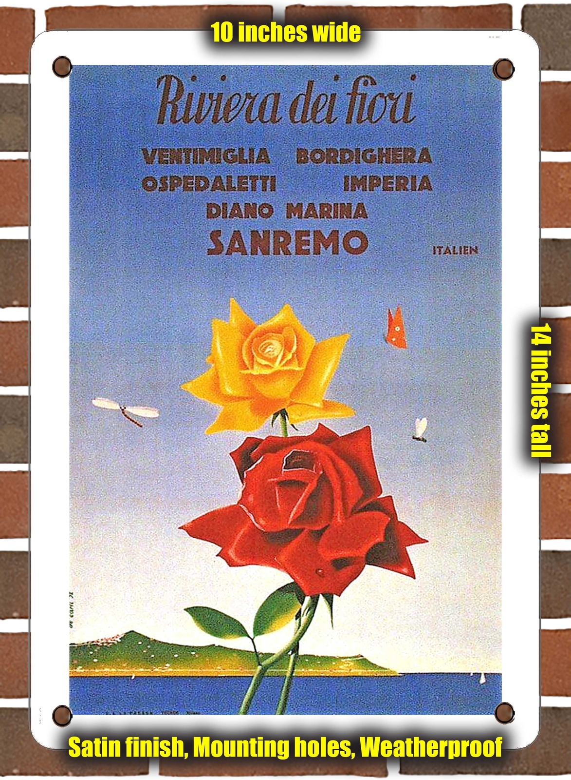 Metal Sign - 1952 Riviera dei Fiori San Remo - 10x14 Inches | eBay