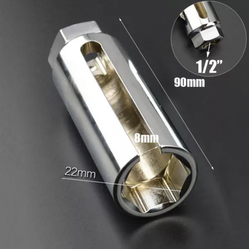 7/8'' 22mm O2 Oxygen Sensor Socket Removal Tool Side Wire Cutout 1/2 ...