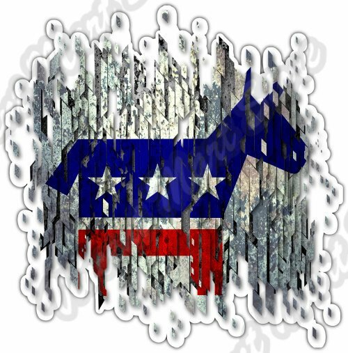 Democrat Donkey Government Politics Car Bumper Window Vinyl Sticker ...