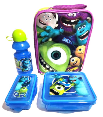 MONSTERS UNIVERSITY KIDS INSULATED LUNCH BAG / DRINK BOTTLE / SNACK ...