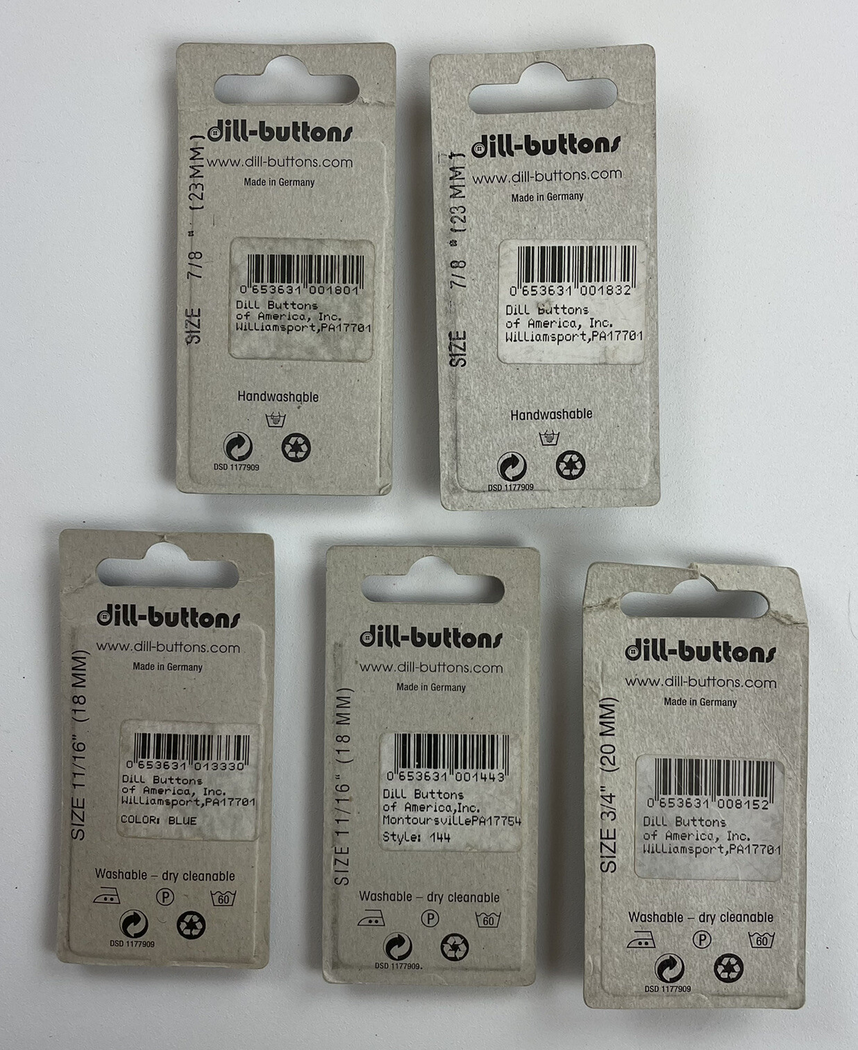 23 Button Card Lot La Mode JHB Sierra Dill Buttons Assorted Styles 3 ...