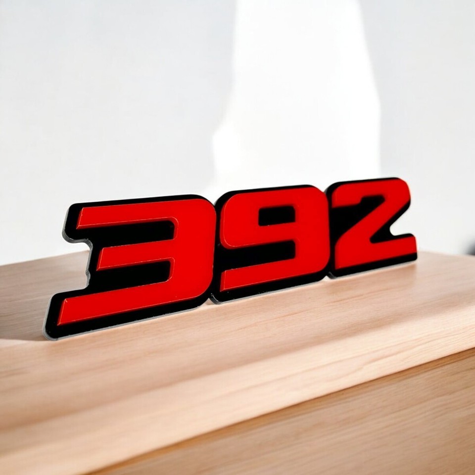 2x red black 392 Emblems 392 Side Fender Badge 3D for 392 Emblem | eBay