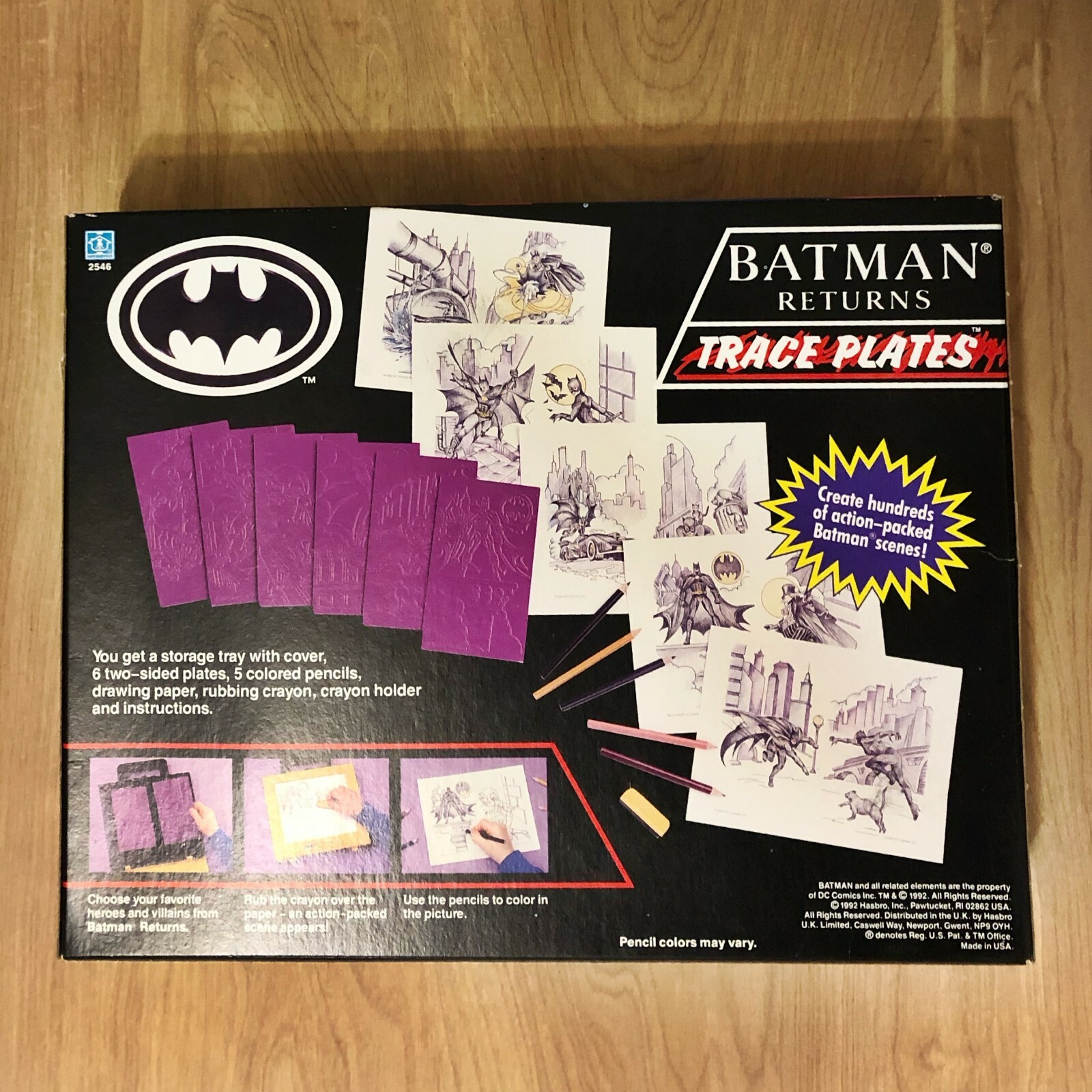 Batman Returns Trace Plates Drawing Board Set Vintage 90s Hasbro DC ...