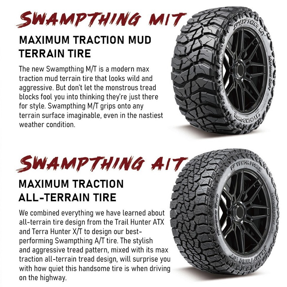 4 NEW 285/55R22 VENOM SWAMP THING X-A/T ALL TERRAIN LRE 10PLY TIRE 285 ...