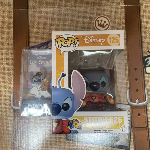 Funko Pop! Vinyl: Disney - Stitch (626) #125 and Figpin Stitch Glitter ...