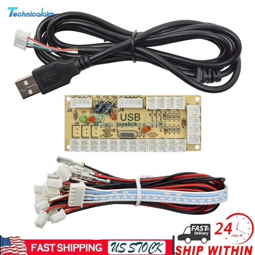 USB Arcade Encoder Zero Delay PC to Joystick 5Pin MAME Sanwa Push ...