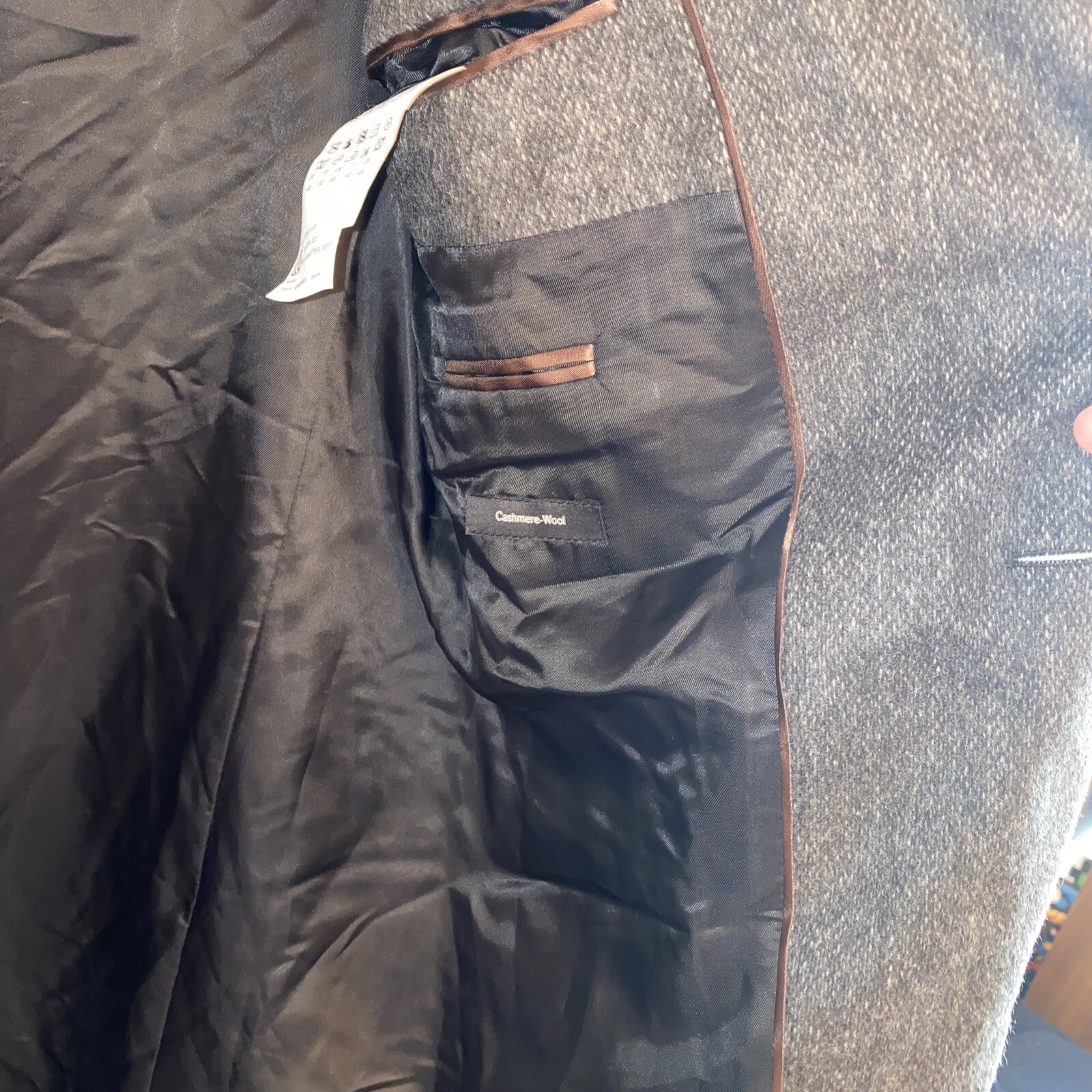 Hugo Boss Men's Cashmere Wool Overcoat Coat 42L Grey … - Gem