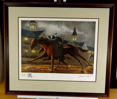 Jenness Cortez ALYSHEBA 1988 HORSE OF THE YEAR Signed Etching 171/250 ...