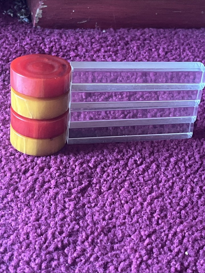 4-Rare Vintage Bakelite Drink Stirrers Swizzle Cocktail Red ...