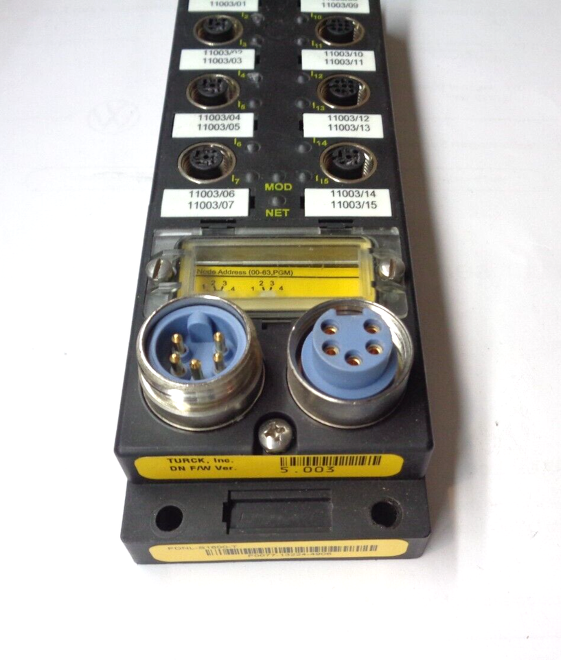 Turck FDNL-S1600-T 16 Input DeviceNet Bus Stop Station 11-26VDC, 50mA ...