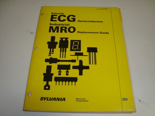 Sylvania 1980 ECG Semiconductors MRO Replacement Guide GTE Vintage ECG ...