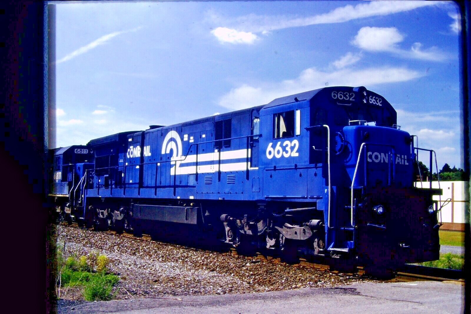 Original Slide Conrail GE C36-7 Diesel Engine #6632 Norry, PA (1997) CC ...