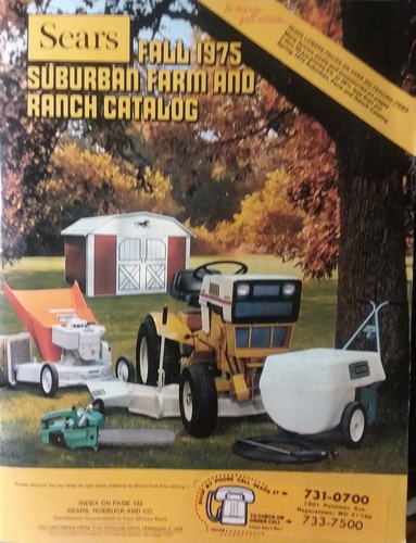 Sears 1975 Suburban Farm Catalog Fall Color Lawn Garden Tractor SS/16 ...