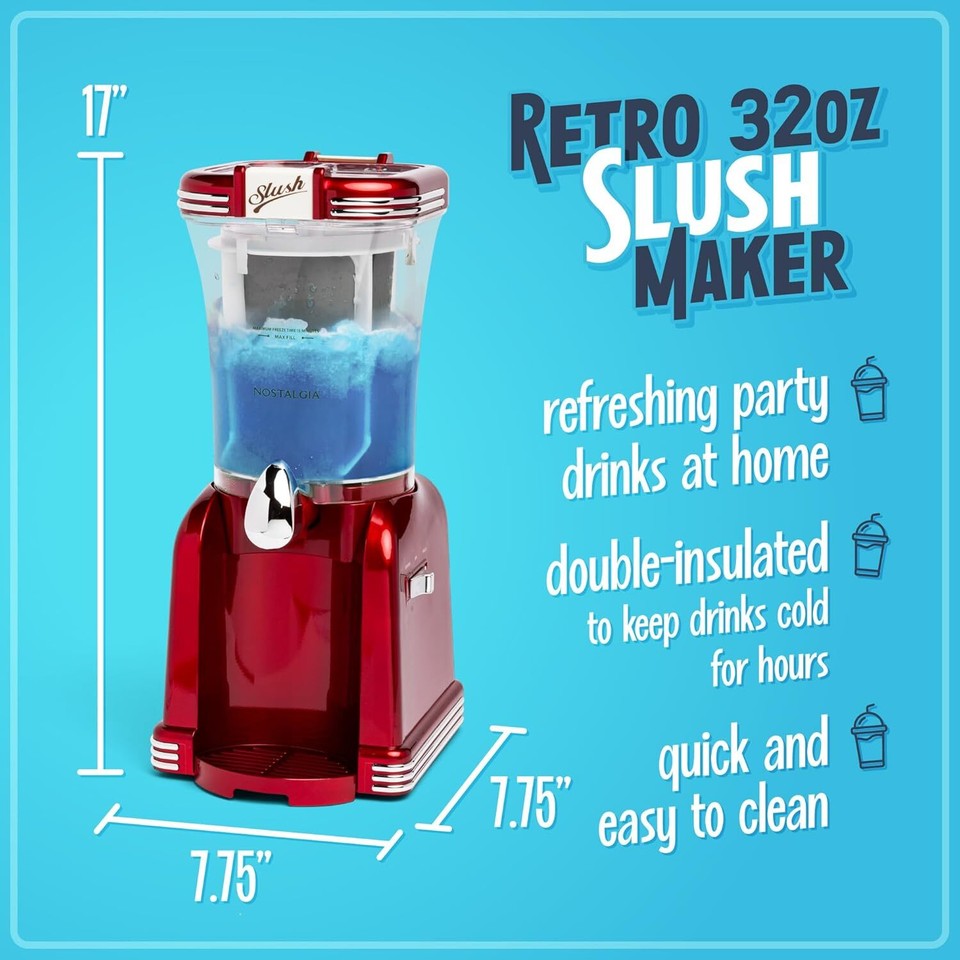 Frozen Drink Maker Margarita Slush Machine for Home,32 Oz Slushy Maker ...