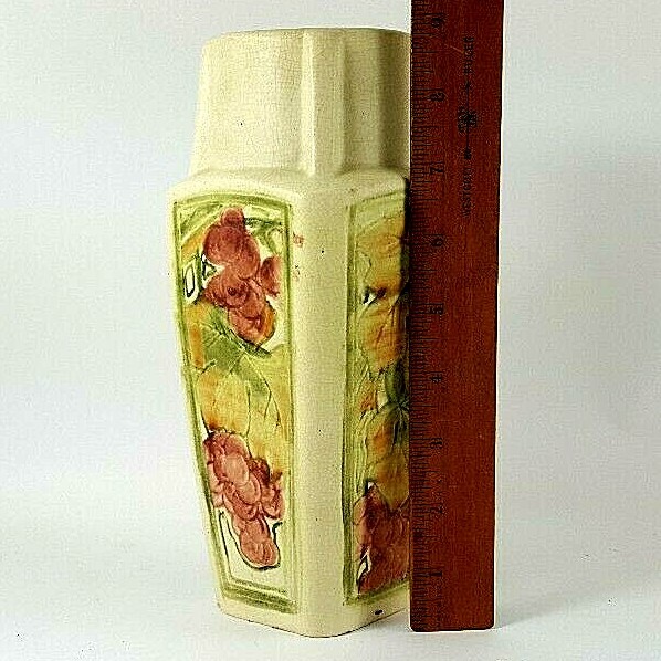 WELLER Art Deco ROMA VASE Three Piece mixed Lot Candle Holder Sm Footed ...