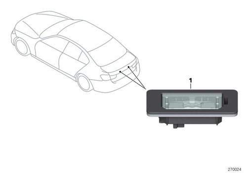 BMW GENUINE F22N F52 G01 G08 G20 G80 X3 X5 X6 X7 License Plate Light ...